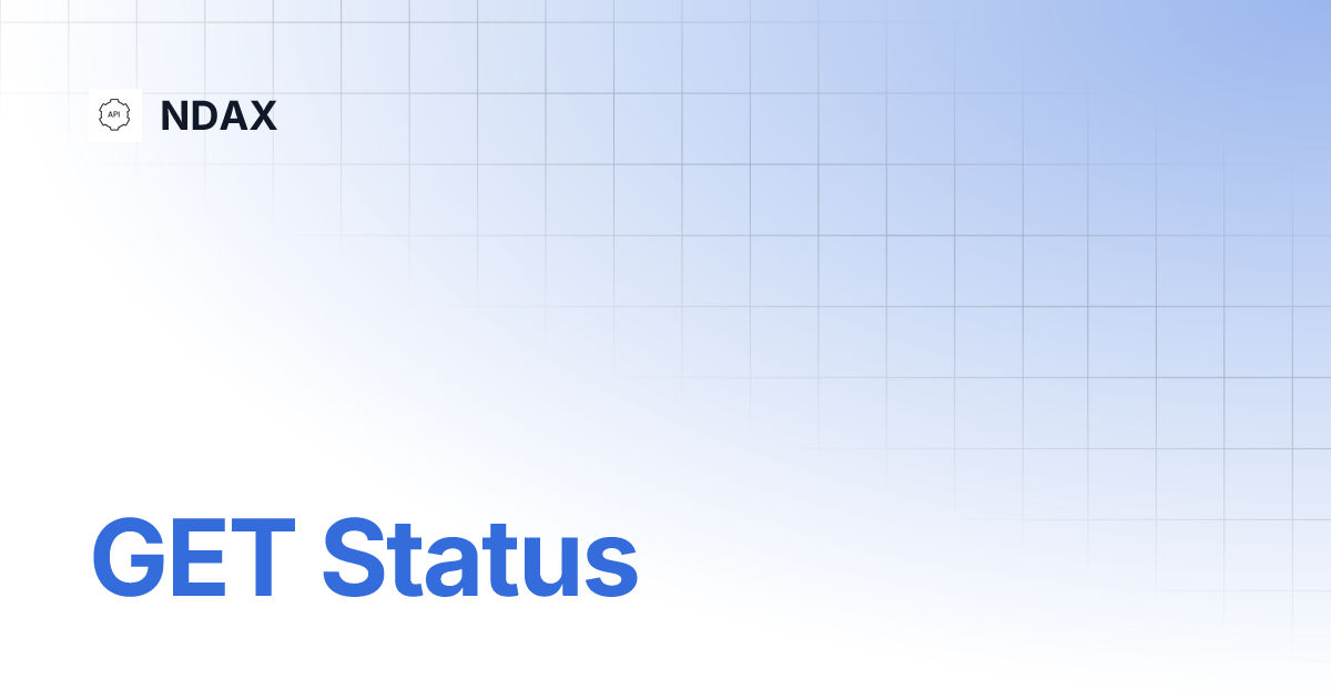 GET Status | NDAX